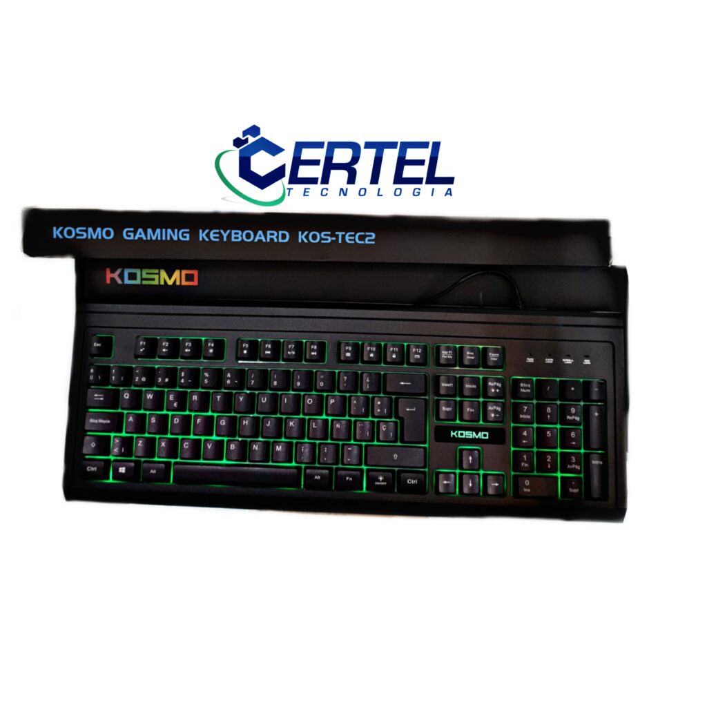 Teclado GAMER Kosmo Tec2 luz RGB 7 Colores – Certel Tecnología