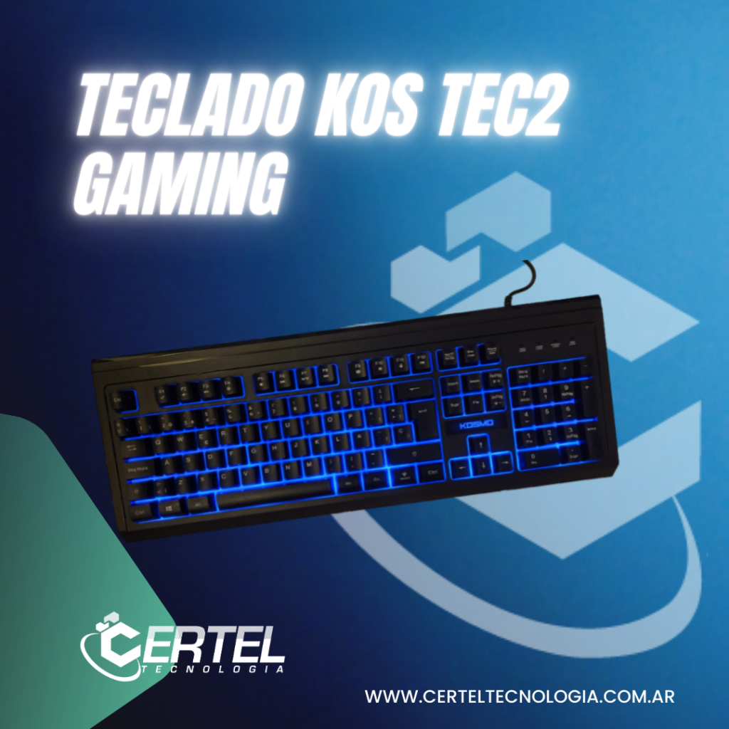 Teclado GAMER Kosmo Tec2 luz RGB 7 Colores – Certel Tecnología