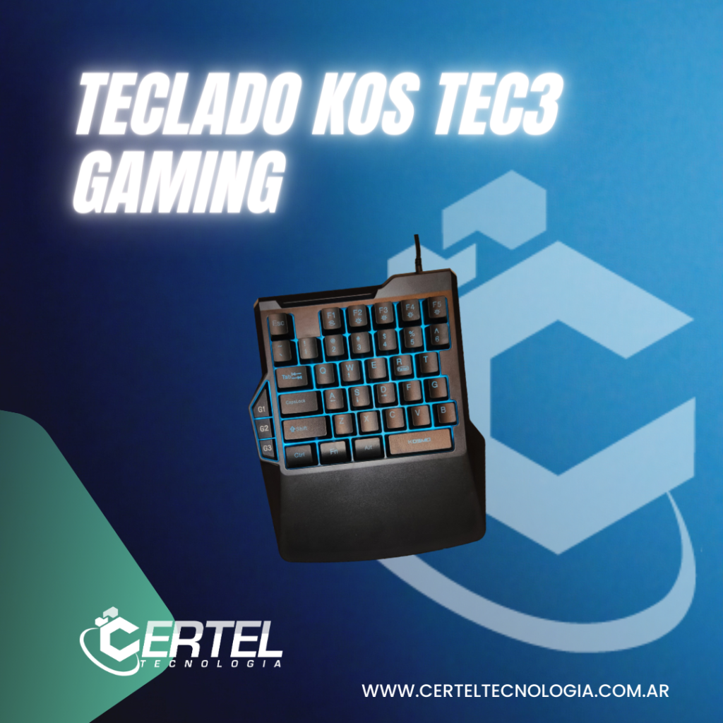Teclado GAMER Kosmo Tec 3 Para una Mano 38 botones - Certel Tecnología